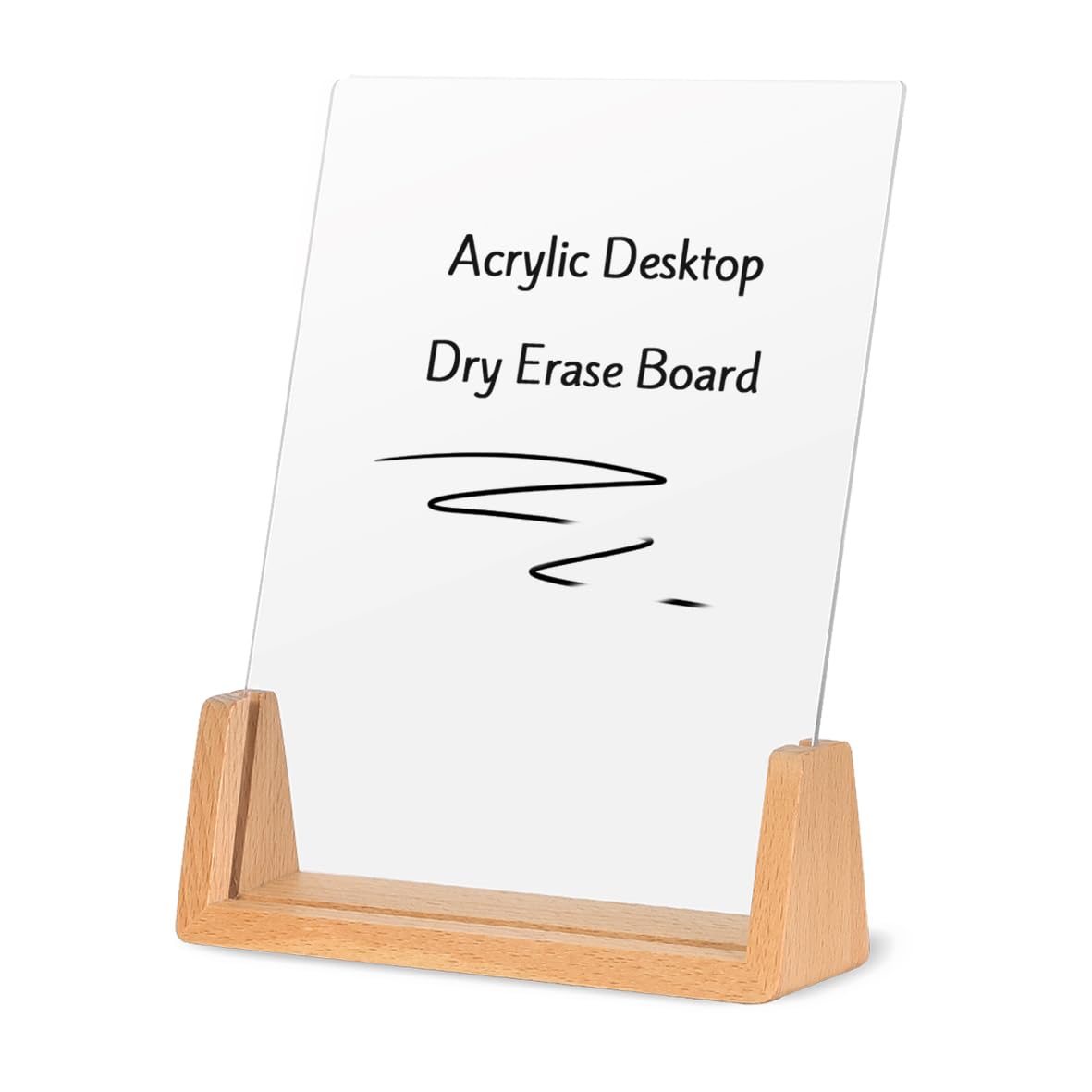 Amazon.com : TORASO Acrylic Dry Erase Board with Solid Wood Base, Clear ...