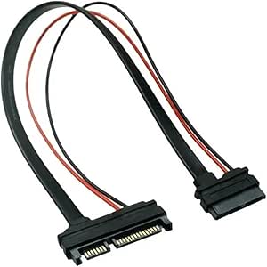 Amazon.com: TLOKIXA 1PC SATA Cable Serial ATA 22Pin 7+15 Male to Slimline SATA 13Pin 7+6 Female ...