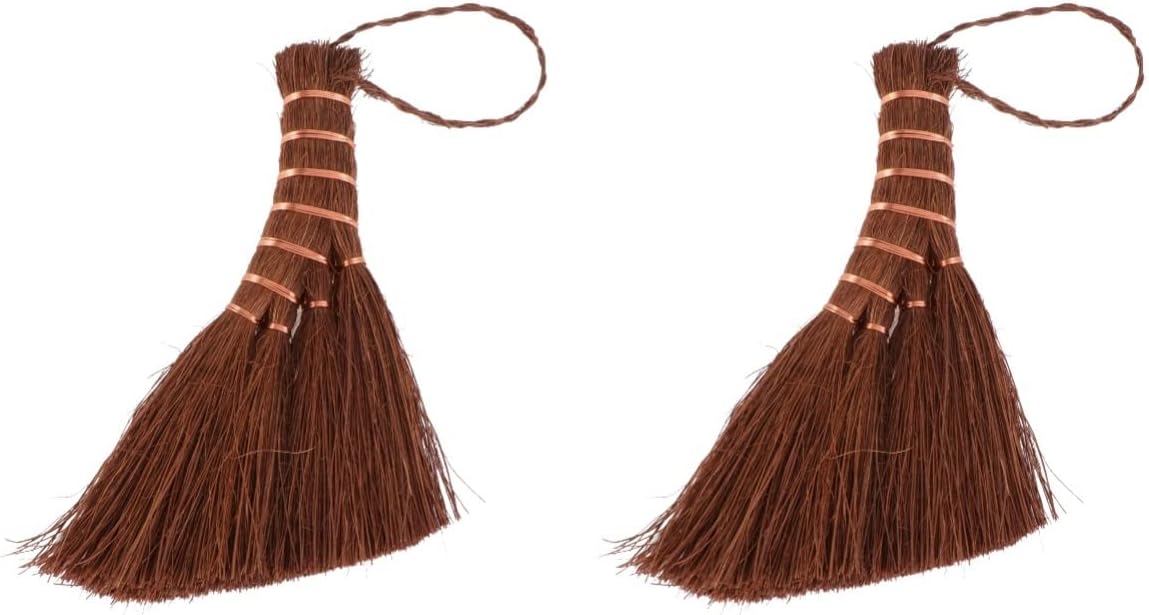 Amazon.com: Yardwe Palm Hand Broom 2 Pack Mini Cleaning Broom Car Broom ...