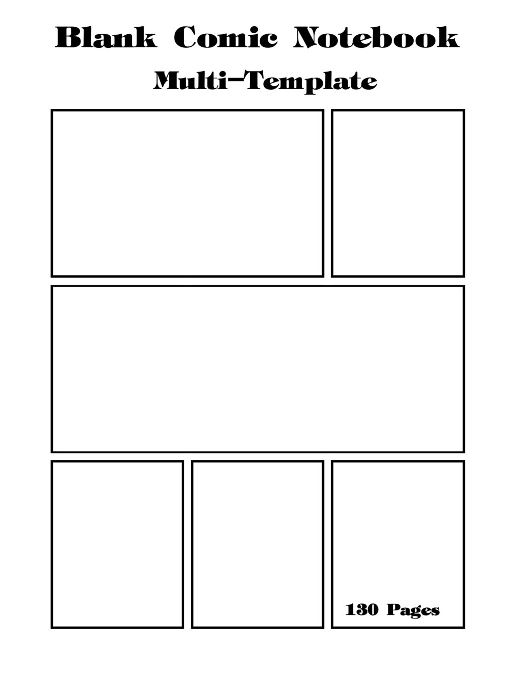 Blank Comic Notebook Multi-Template: Notebook and Sketchbook for Kids ...