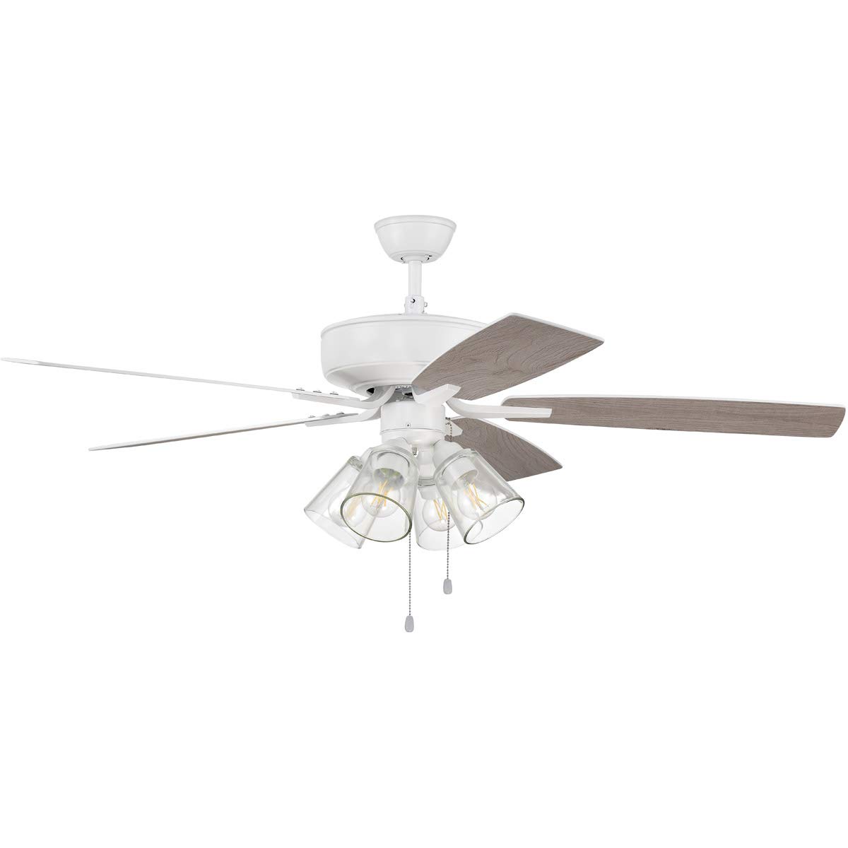 Craftmade P104W5-52WWOK Pro Plus 52" Ceiling Fan with LED Lights & Pull ...