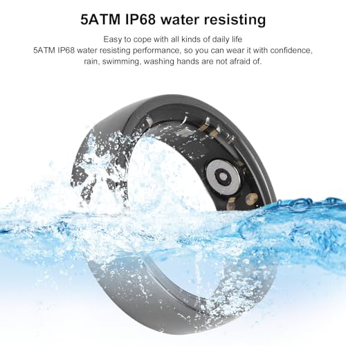 Yoidesu NFC 5ATM Smart Ring, IP68 Water Resisting Health Tracker Ring ...
