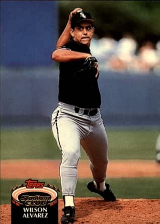 Amazon.com: 1992 Topps Stadium Club Baseball Card #761 Wilson Alvarez ...