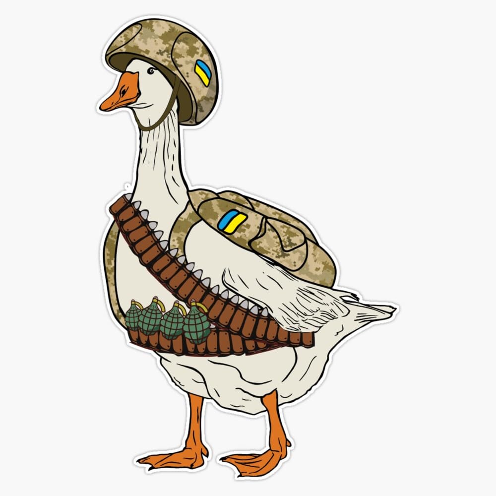 Amazon.com - Ukrainian Combat Goose Military Army Solder Funny Prank ...