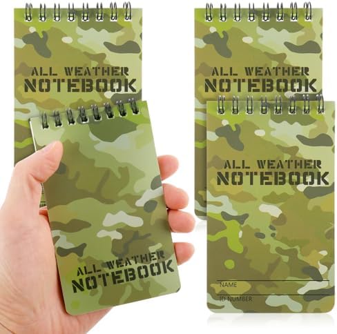 Amazon.com : Waterproof Notebook, All-Weather Top-Spiral Notebook, 3 x ...
