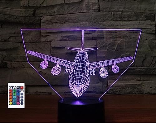 SUPERRUIDALONG 3D Aircraft Night Lights Remote Control 16 Color ...