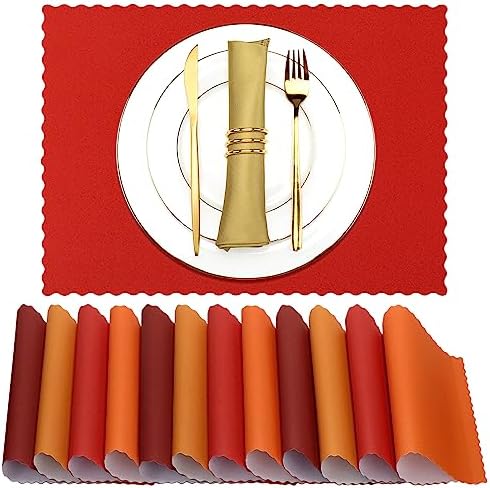 Amazon.com: Panelee 120 Pcs Fall Paper Placemats 10 x 14 in Disposable ...