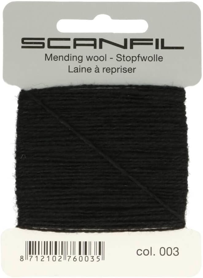 Scanfil Darning Yarn Black 15m Metre 40020-003 : Amazon.co.uk: Home & Kitchen