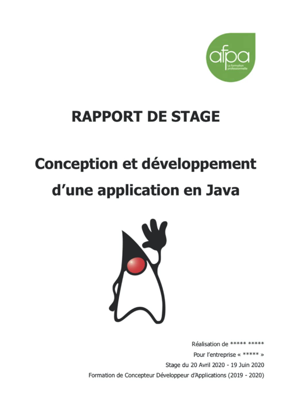 Rapport De Stage Conception Et Developpement Dune Application En Java | Desertcart Sri Lanka
