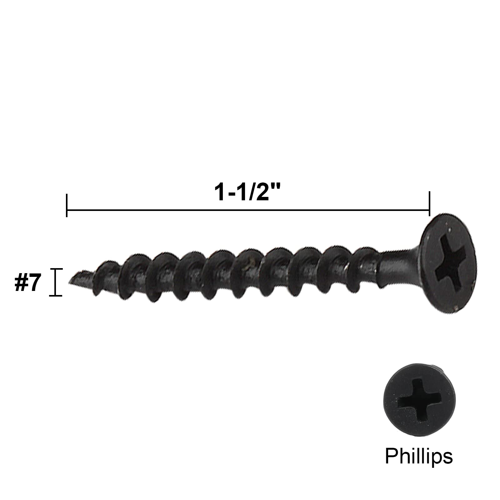 Snapklik.com : FASTENER TREE #7x1-1/2 Drywall Screws Coarse Thread ...