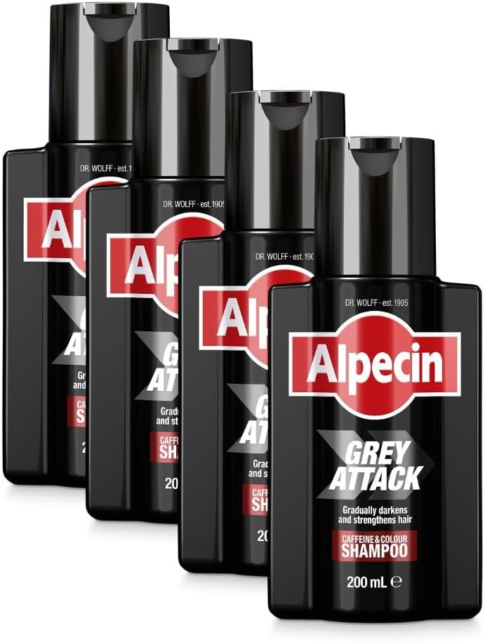 4x Alpecin Grey Attack Caffeine & Colour Shampoo : Amazon.com.au: Beauty