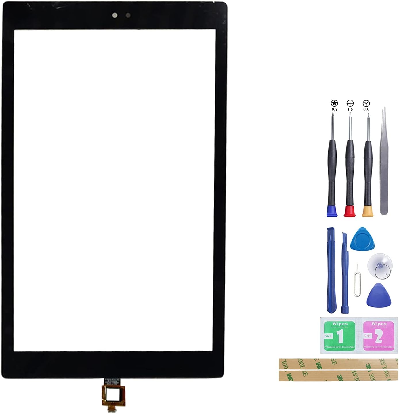 Amazon.com: Jinyan Digitizer Touch Screen Outer Screen Front Sensor ...