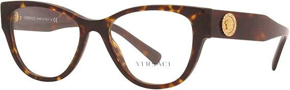 Amazon.com: Eyeglasses Versace VE 3281 BA 108 Dark Havana : Clothing ...