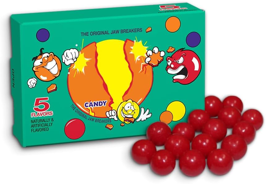Amazon.com : Mini Jaw Busters Jawbreakers Cherry 3 lb. Bulk Bag (1200 ...