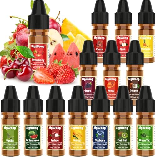 Amazon.com: Food Flavoring Oil - 12 Concentrated Candy Flavoring, Lip ...