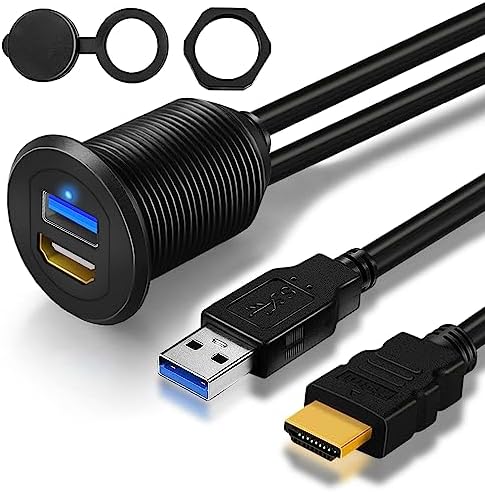 Amazon.com: BATIGE USB 3.0 & 3.5mm Car Mount Flush Cable, 3ft : Electronics
