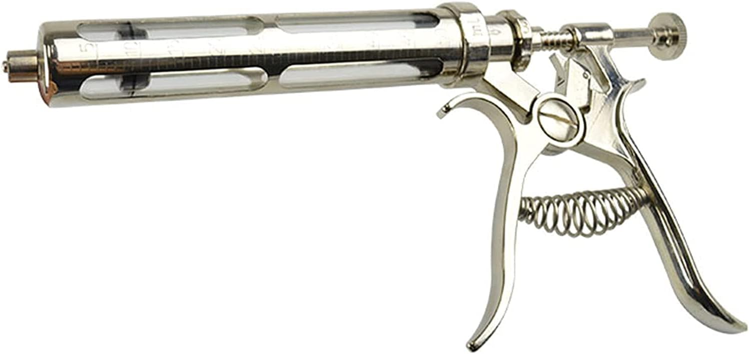 30ML/50ML Continuous Adjustable Stainless Steel Livestock Syringe ...