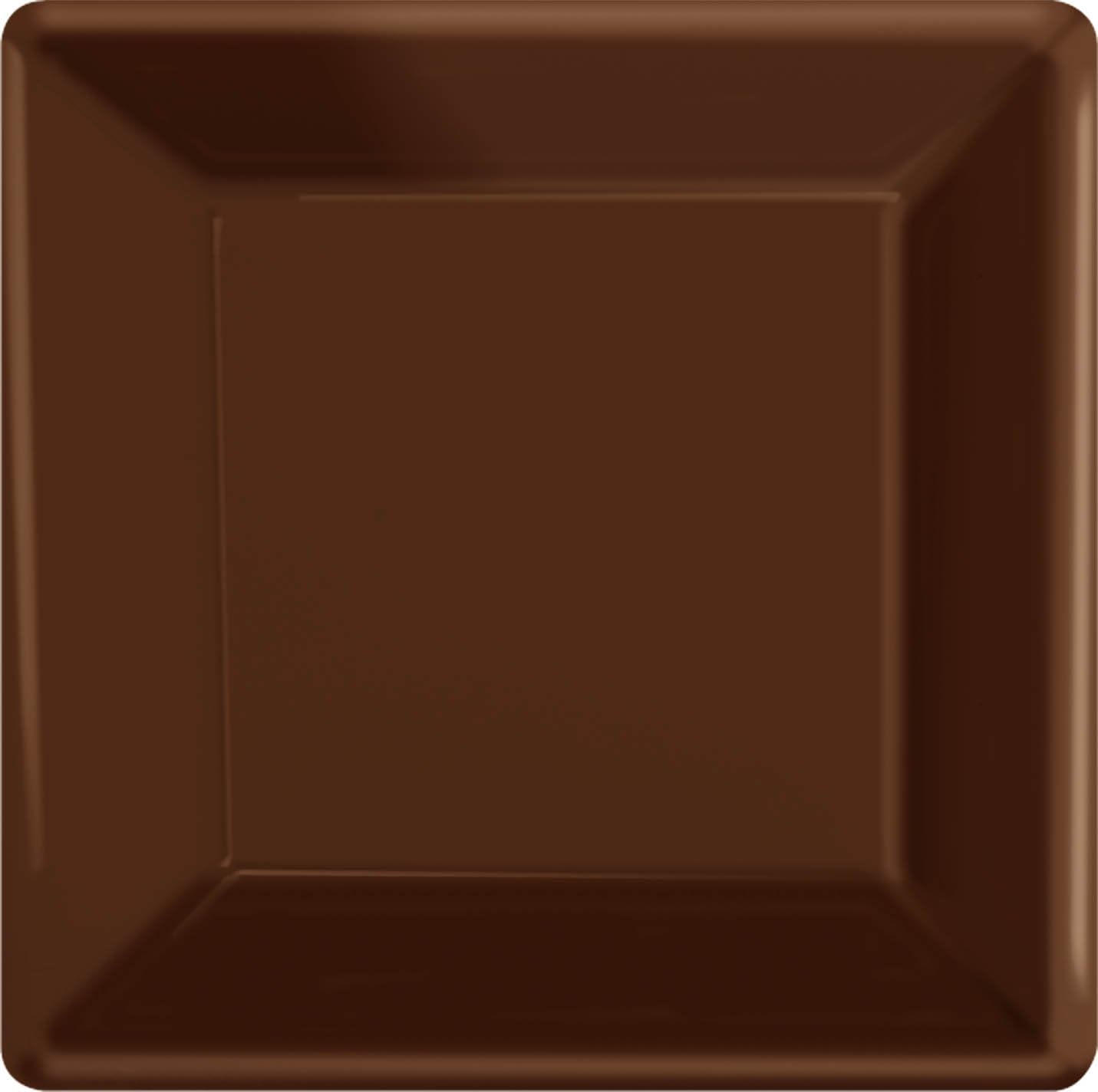 Amazon.com: Chocolate Brown Square Paper Plates |10" | Pack of 20 ...