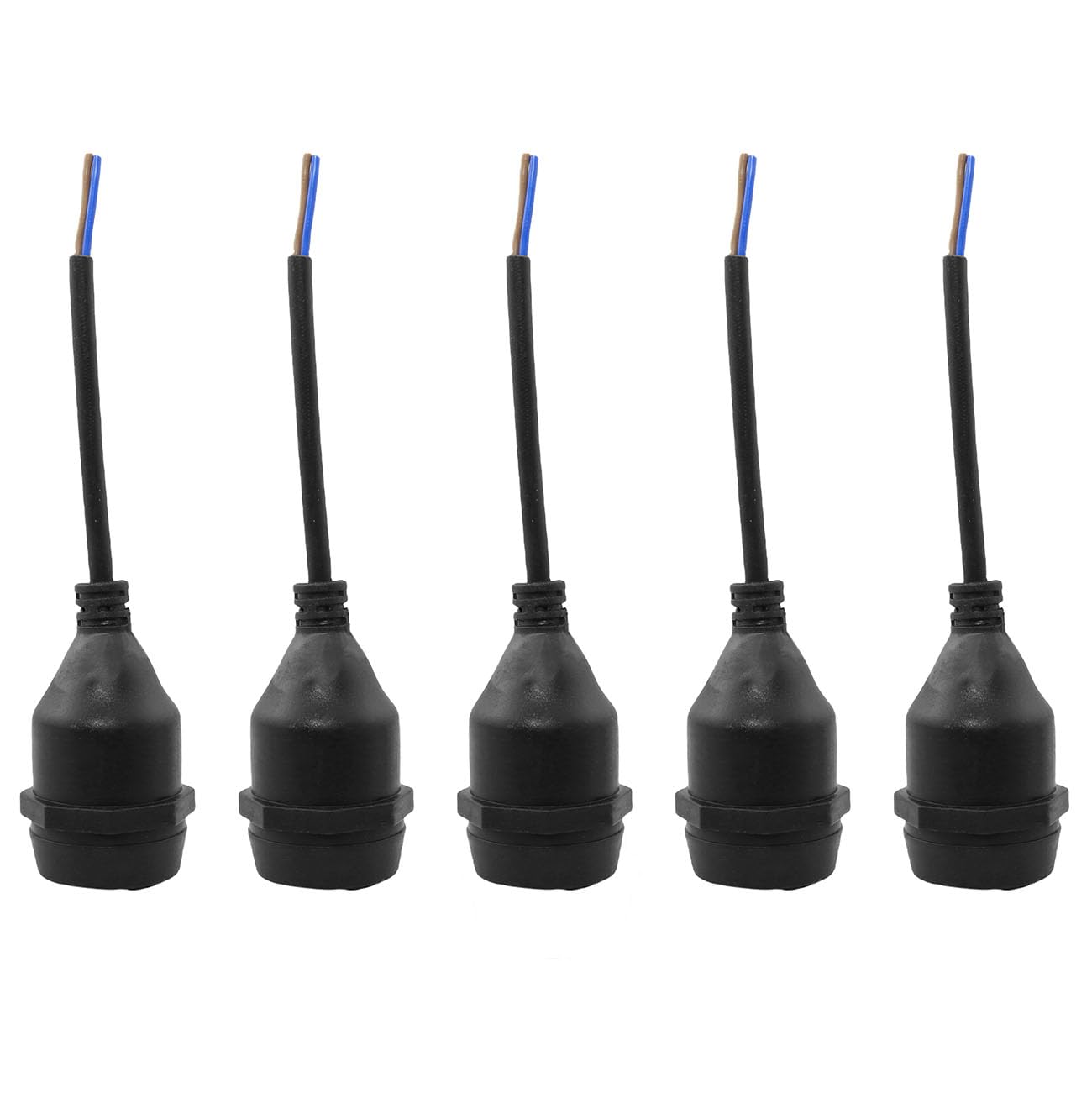 SQXBK 5PCS Black 10cm/3.94inch E26 E27 Temporary Light Socket E26 E27 ...
