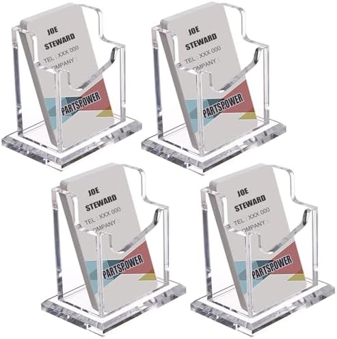 Amazon.com : 2 Packs Acrylic Business Card Holders for Desk, Vertical ...