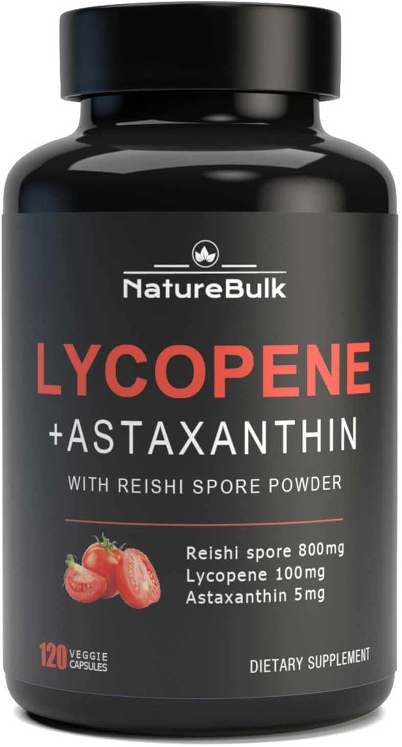 Amazon.com: NATUREBULK Lycopene 100mg + Astaxanthin 5mg with Reishi ...