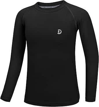 Amazon.com: Dizoboee Youth Boys Compression Shirt Long Sleeve Kids ...
