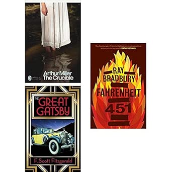Crucible, great gatsby and fahrenheit 451 3 books collection set ...