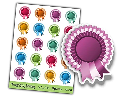 Rainbow Rosette Stickers – Multi-coloured Rosette Sticker Sheet ...