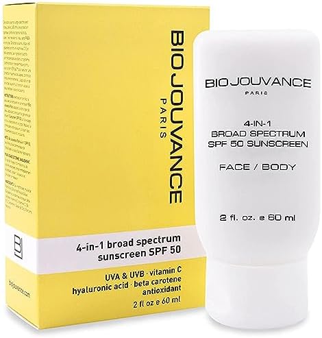 Amazon.com: BIO JOUVANCE PARIS - 4 In 1 Sunscreen 2oz(60ml) | SPF50 ...