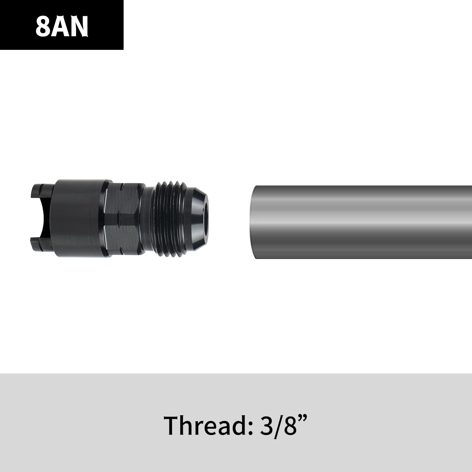 Snapklik.com : 8AN Male To 3/8" Quick-Disconnect Female EFI Fitting ...