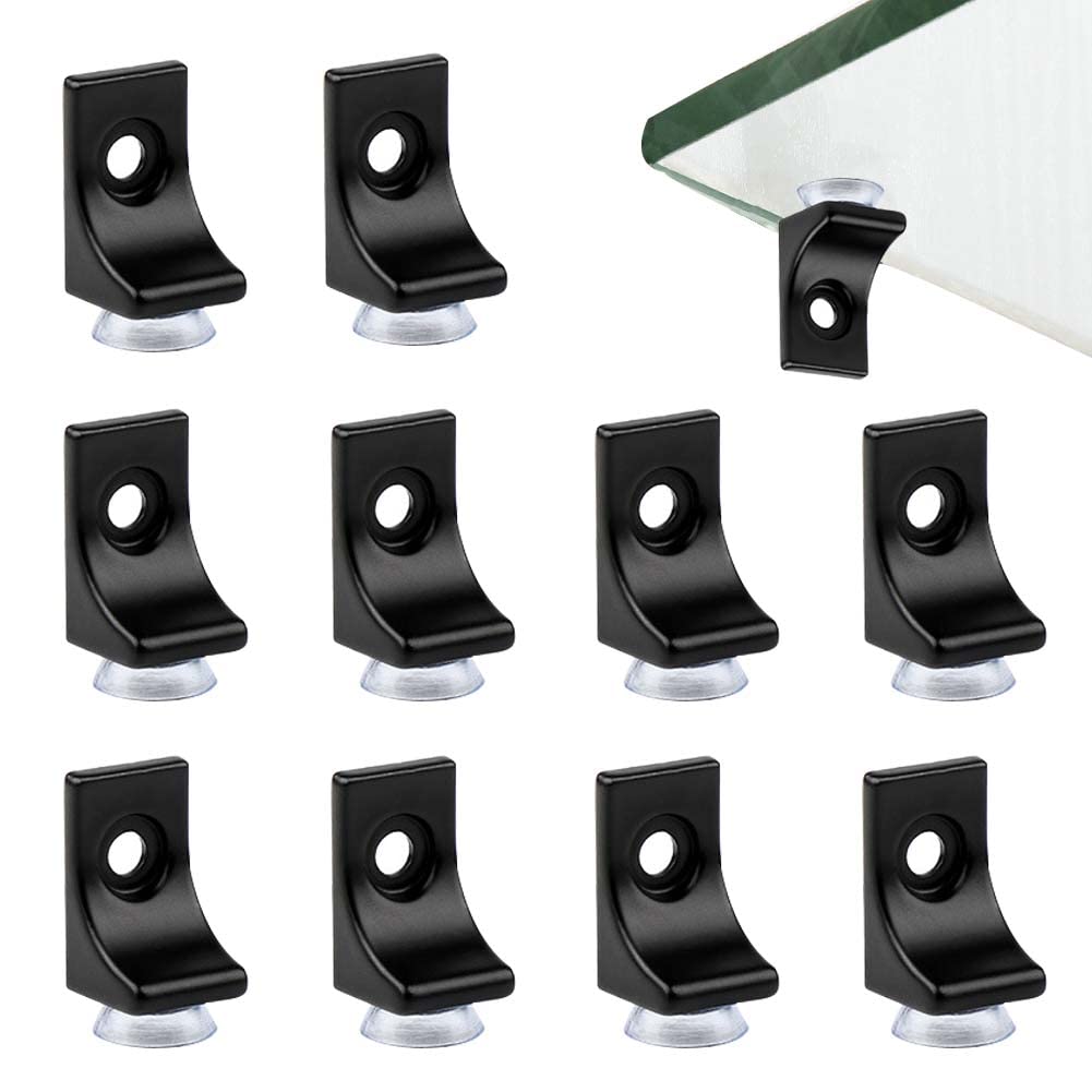 Amazon.com: 12 pcs ounting Brace Fixing Glass Shelf Bracket Pegs ,with ...