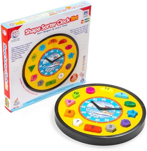 Buy Ratna's Shape Sorter Clock 2in1 Educational Clock Learning Toy ...