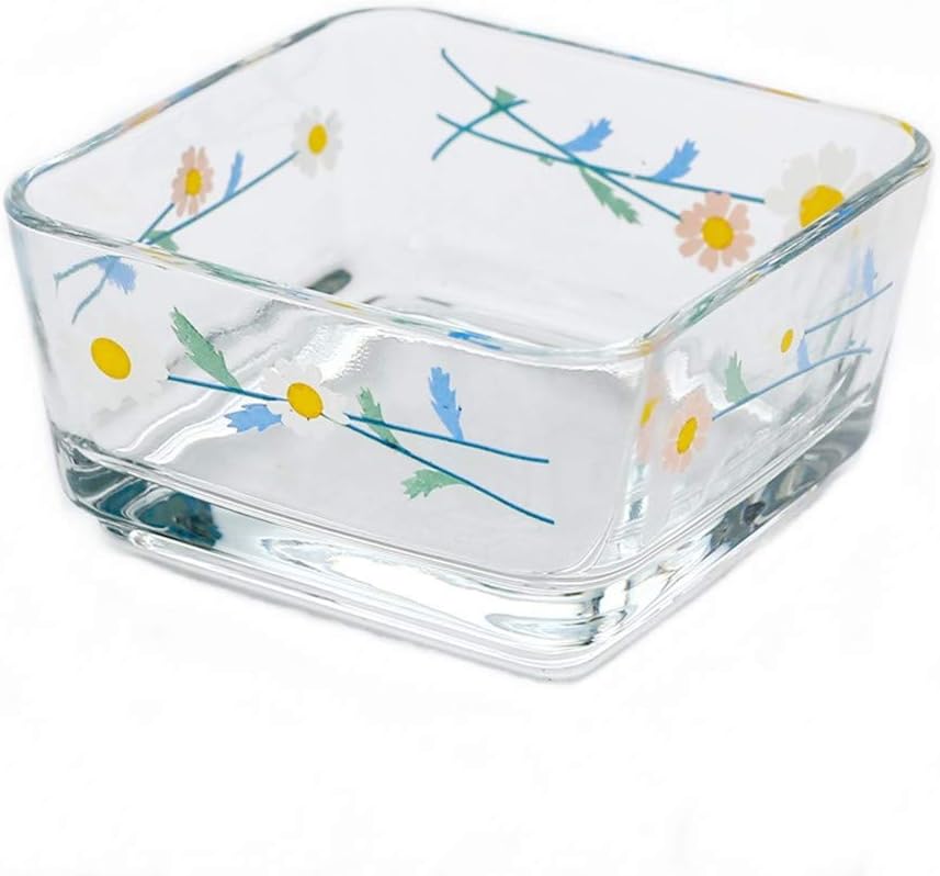 Amazon.com | yaocoral 9 OZ Mini Floral Candy Dish Small Daisy Glass ...
