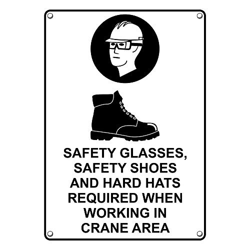 Amazon.com: Weatherproof Plastic Vertical PPE Required When Working in ...