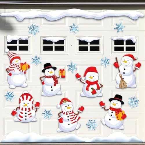 Amazon.com: Copkim Christmas Garage Door Decoration Magnetic Garage ...