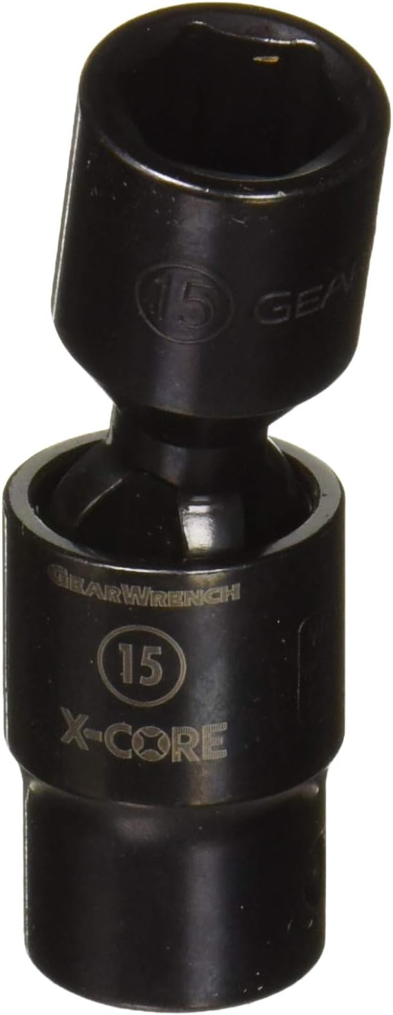 GEARWRENCH 1/2" Drive 6 Point Standard X-Core™ Pinless Universal Impact ...