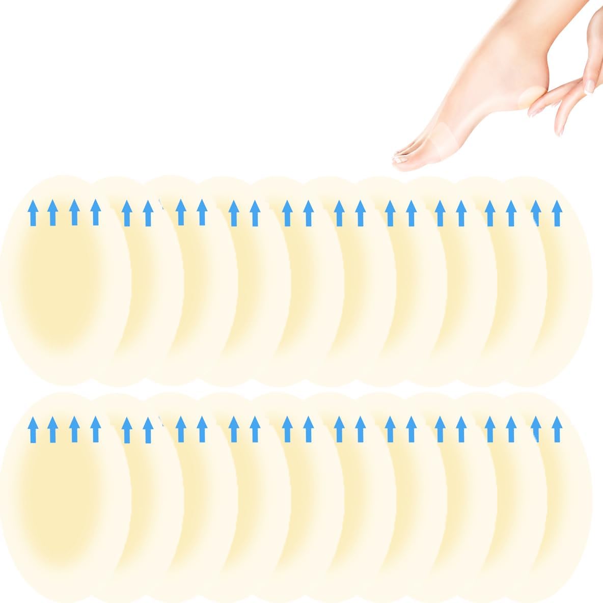 20 Pieces Blister Plasters for Feet Hydrocolloid Blister Plaster ...