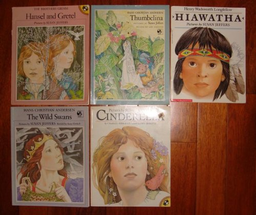Set of 5 Susan Jeffers Classic Fairy Tale Books (Cinderella ~ Hansel ...