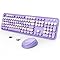 Amazon.com: Wireless Keyboard and Mouse Combo, Colorful Ergonomic Full ...