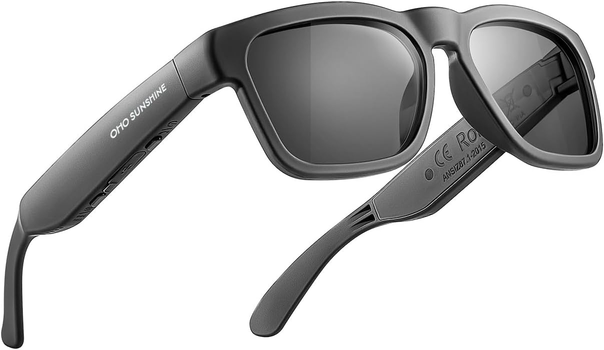 GS01 Smart Bluetooth Gafas de sol, gafas de sol de audio con altavoz ...