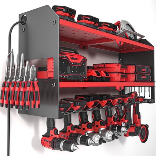 YYR Power Tool Organizer with Charging Station Wall Mount, Cordless ...