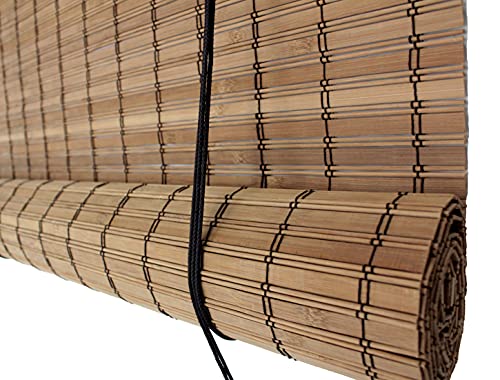Seta Direct, Brown Bamboo Slat Roll Up Blind - 72-Inch Wide by 72-Inch ...
