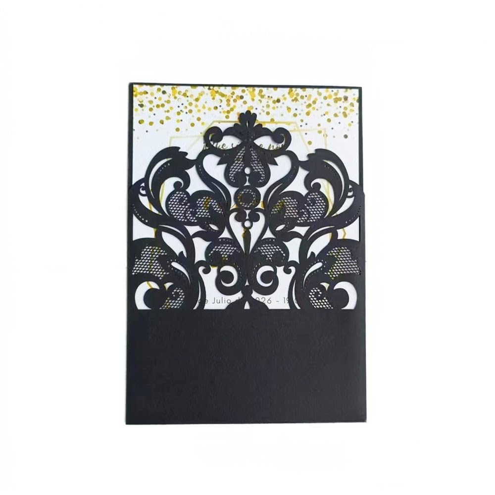 Black Laser Cut Invitations Laser Cut Wedding Invitations | Event