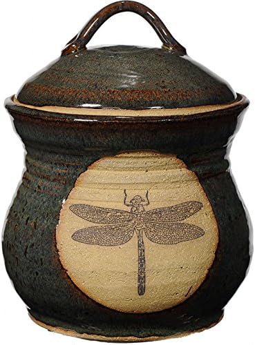 Amazon.com: ALWAYS AZUL POTTERY Dragonfly Large Canister in Seamist ...