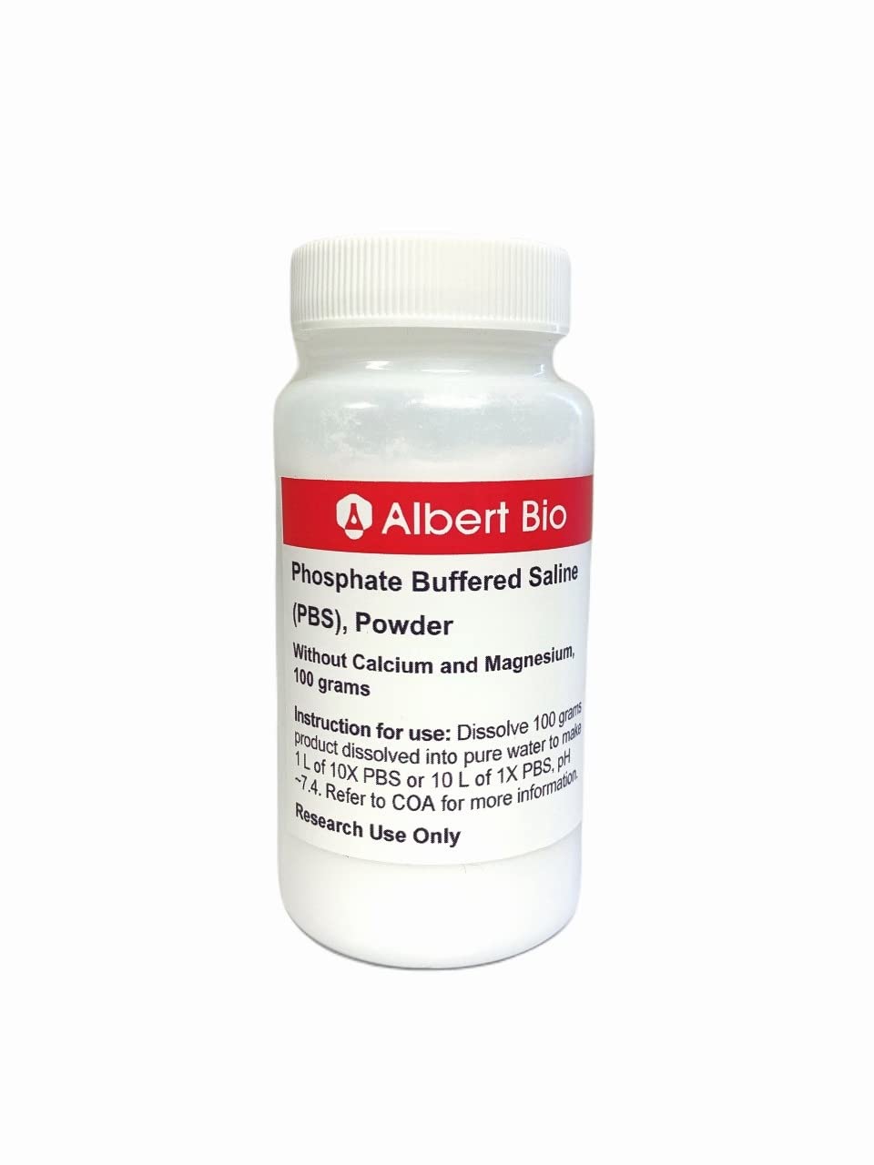 Phosphate Buffered Saline (PBS), 100 g. for Convenient Preparation of 1 ...
