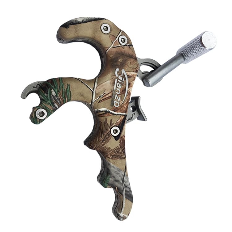 Archery Compound Bow Release 4 Fingers Thumb Trigger Quick Release ...