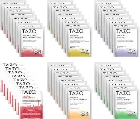 Amazon.com: TAZO Tea Bags Sampler, 48 Count Variety Gift Box, 6 ...