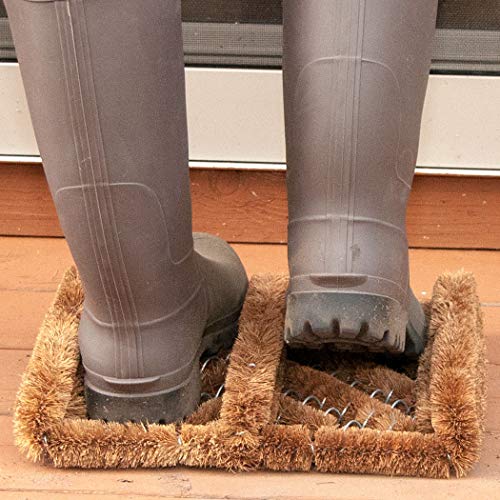NINAMAR Natural Coir Boot Scraper Door Mat – 12 x 13 inch – Softball ...