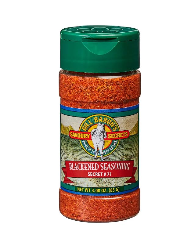 Amazon.com : Bill Baron's Savory Secrets Blackened Seasoning, 3 Ounce ...