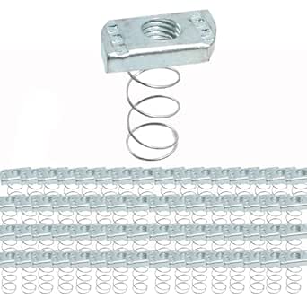 100PCS Strut Channel Nuts, Strut Spring Nut, 3/8-16in Spring Channel ...